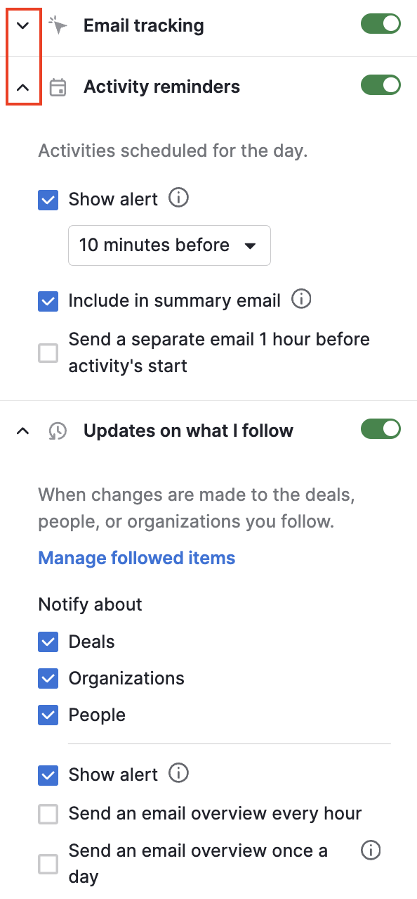 Notifications - Knowledge Base | Pipedrive